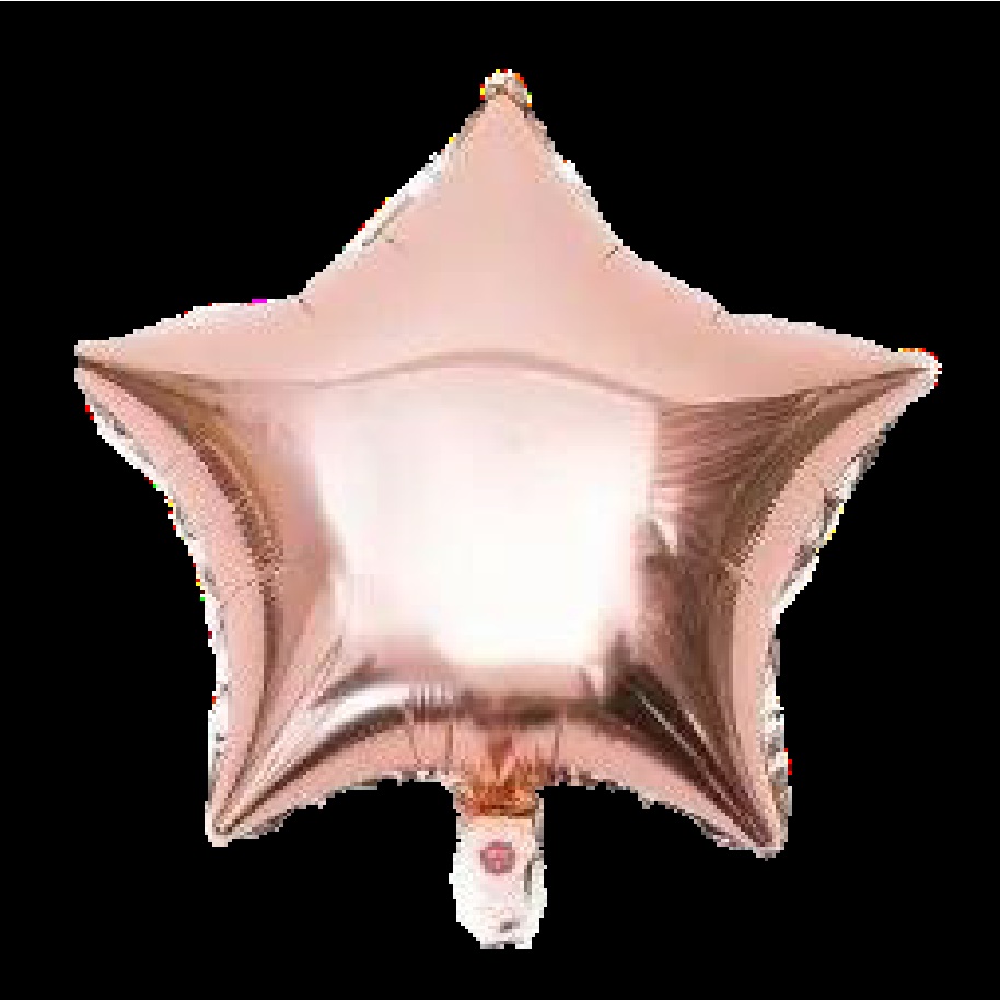 GLOBO MET. 18" ESTRELLA ROSA GOLD X10 - Cotillon Gaby